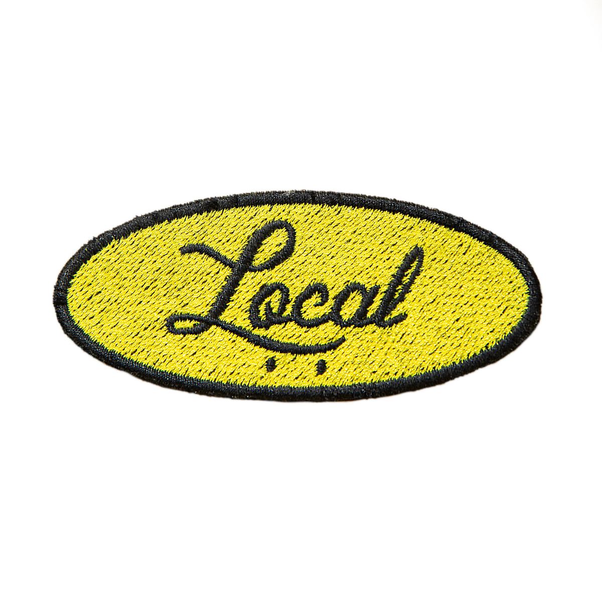 The Local - Patch, Oval Classic Script – The Local Skate Shop